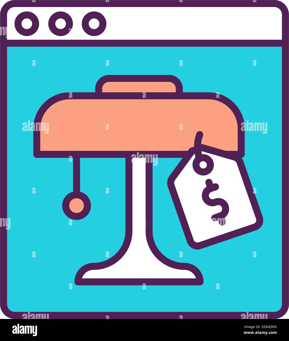 Shop website RGB color icon Stock Vector Image & Art - Alamy