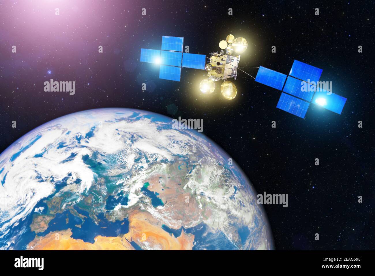 Satellite orbit around earth hi-res stock photography and images - Alamy