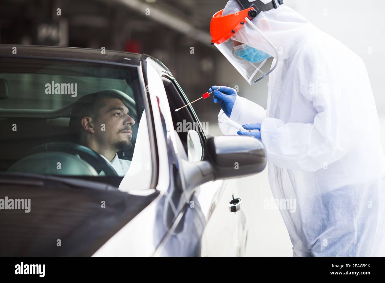 Vehicle control for testing for coronavirus hi-res stock photography ...