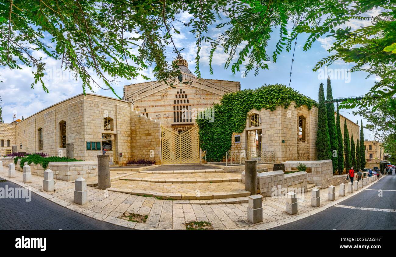 Panorama church annunciation nazareth israel hi-res stock photography ...