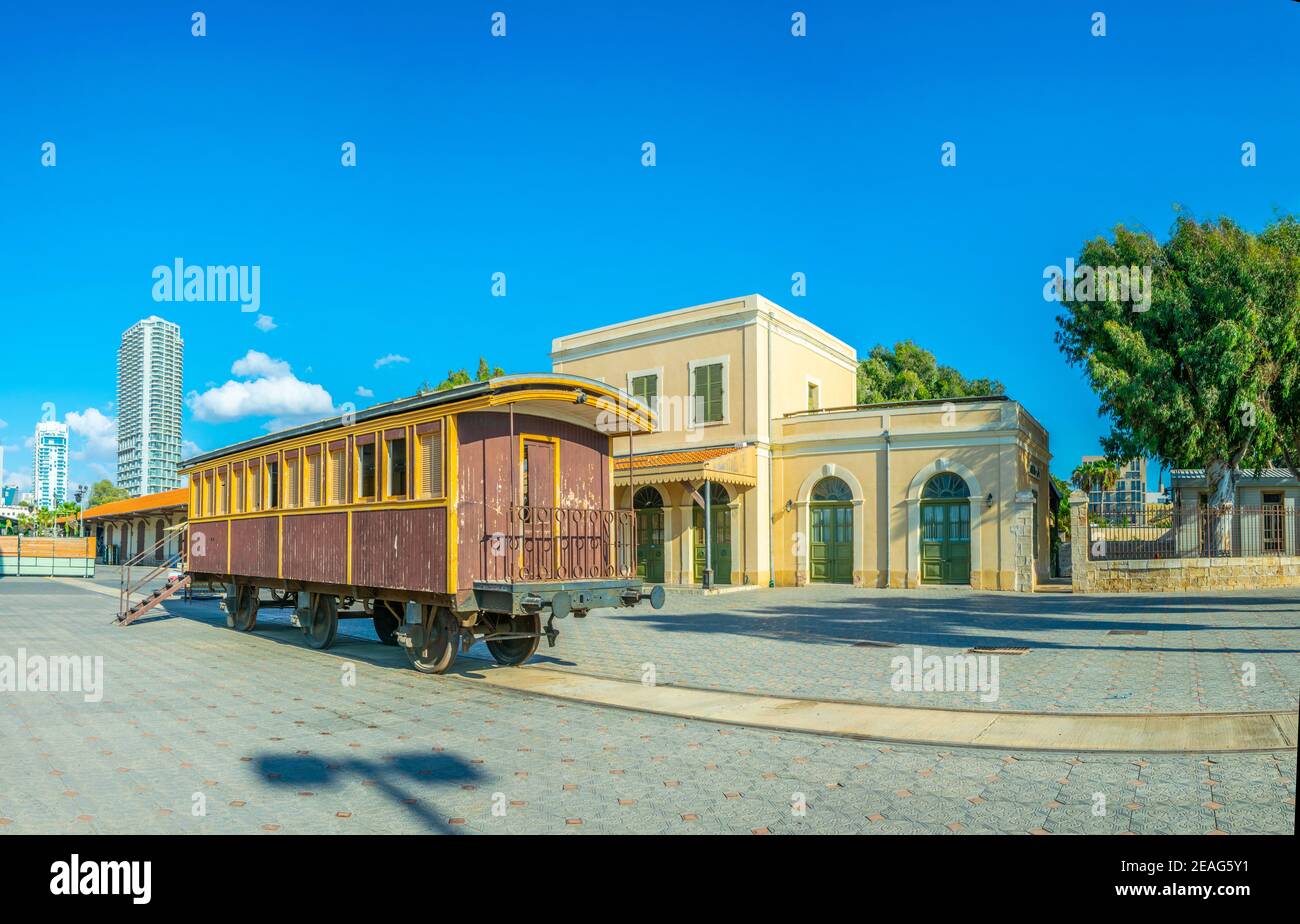 Old train station in Tel Aviv, Israel Stock Photo - Alamy