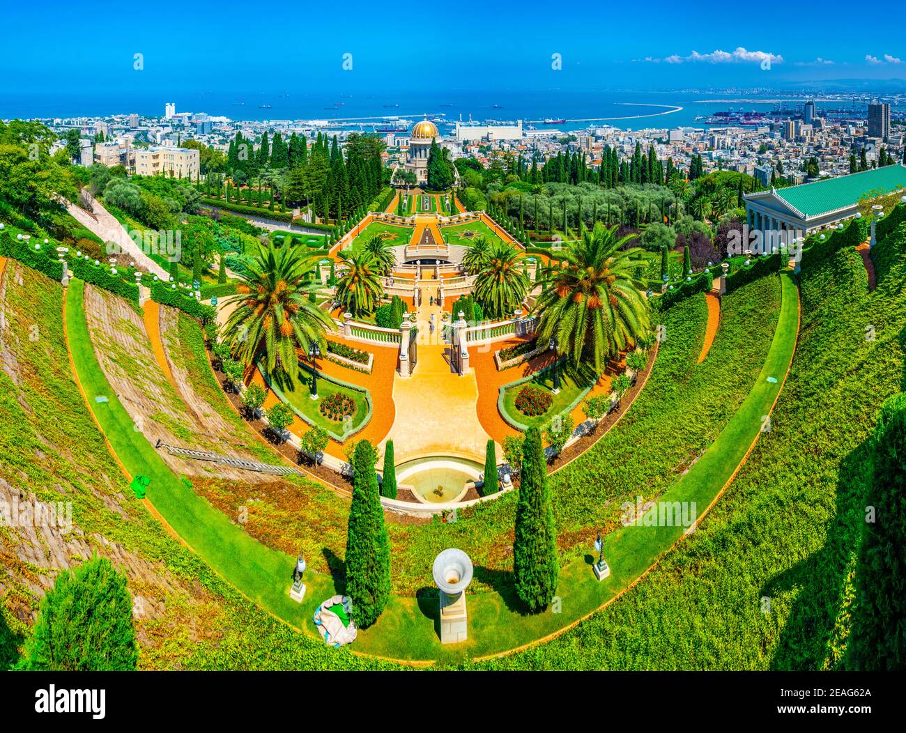 Aerial view of Bahai gardens in Haifa, Israel Stock Photo - Alamy