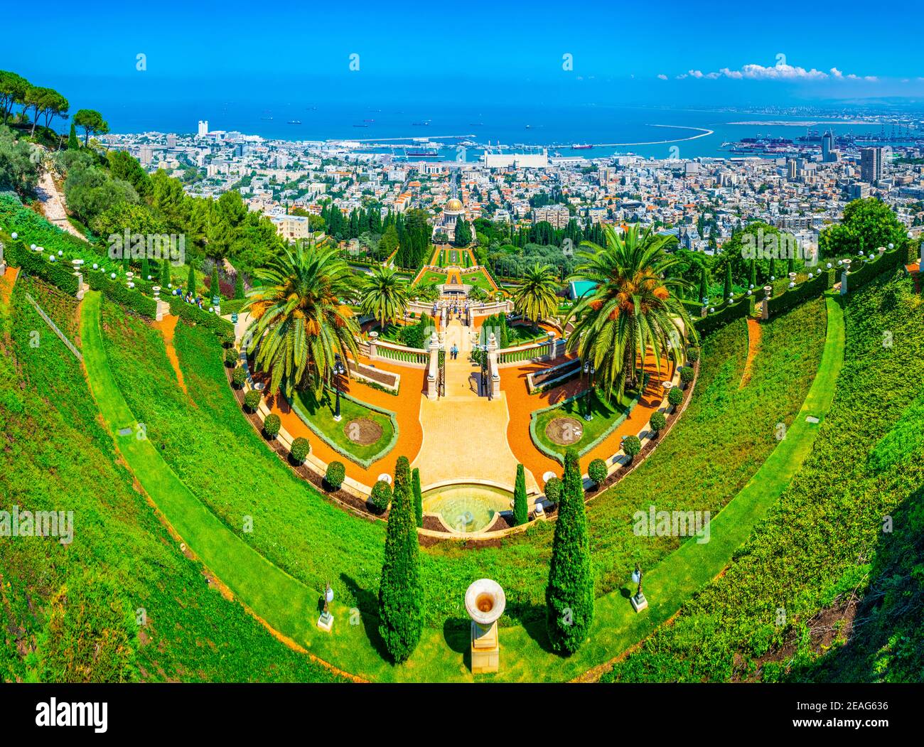 Aerial view of Bahai gardens in Haifa, Israel Stock Photo - Alamy