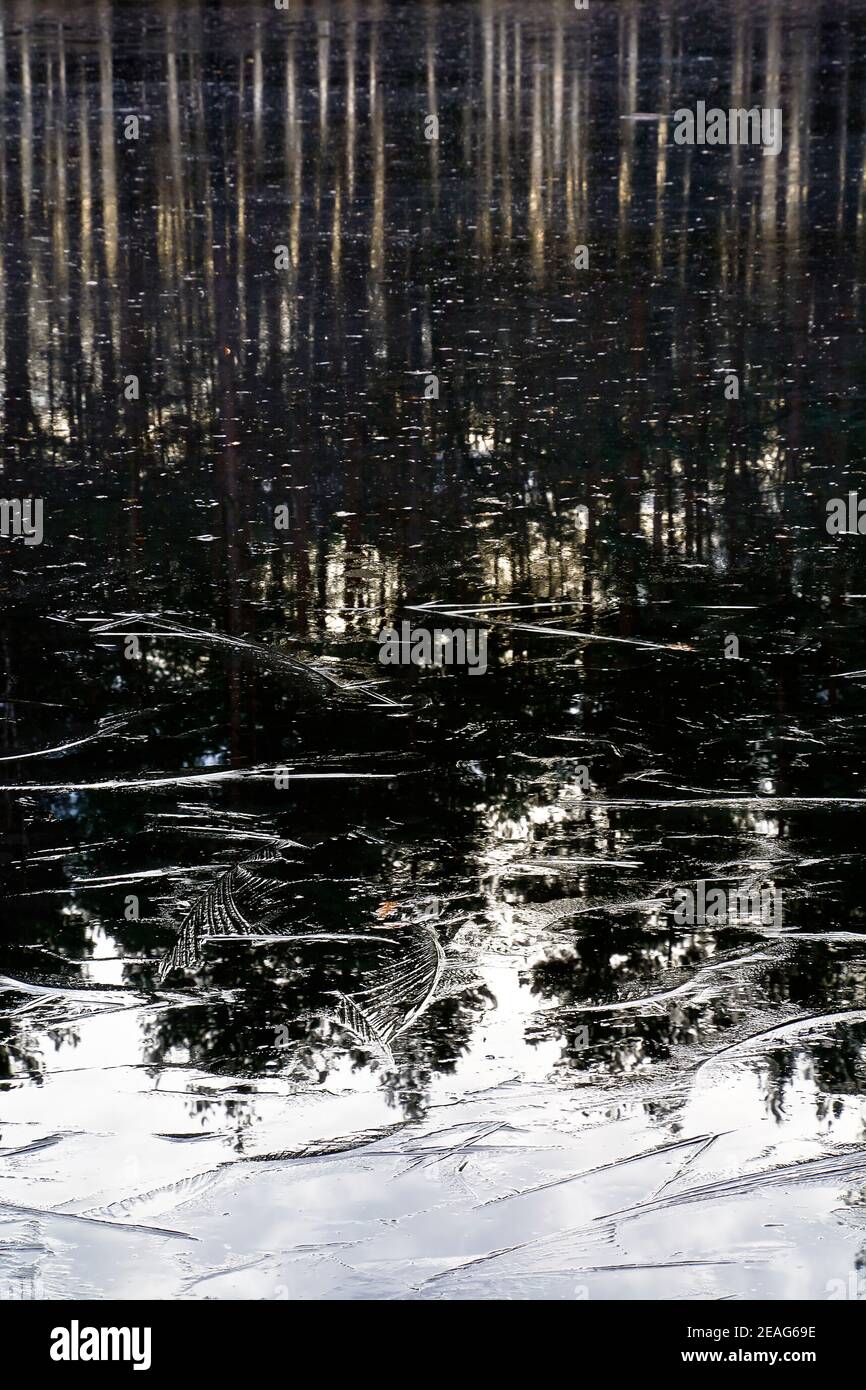 Thin ice on lake in hi-res stock photography and images - Alamy