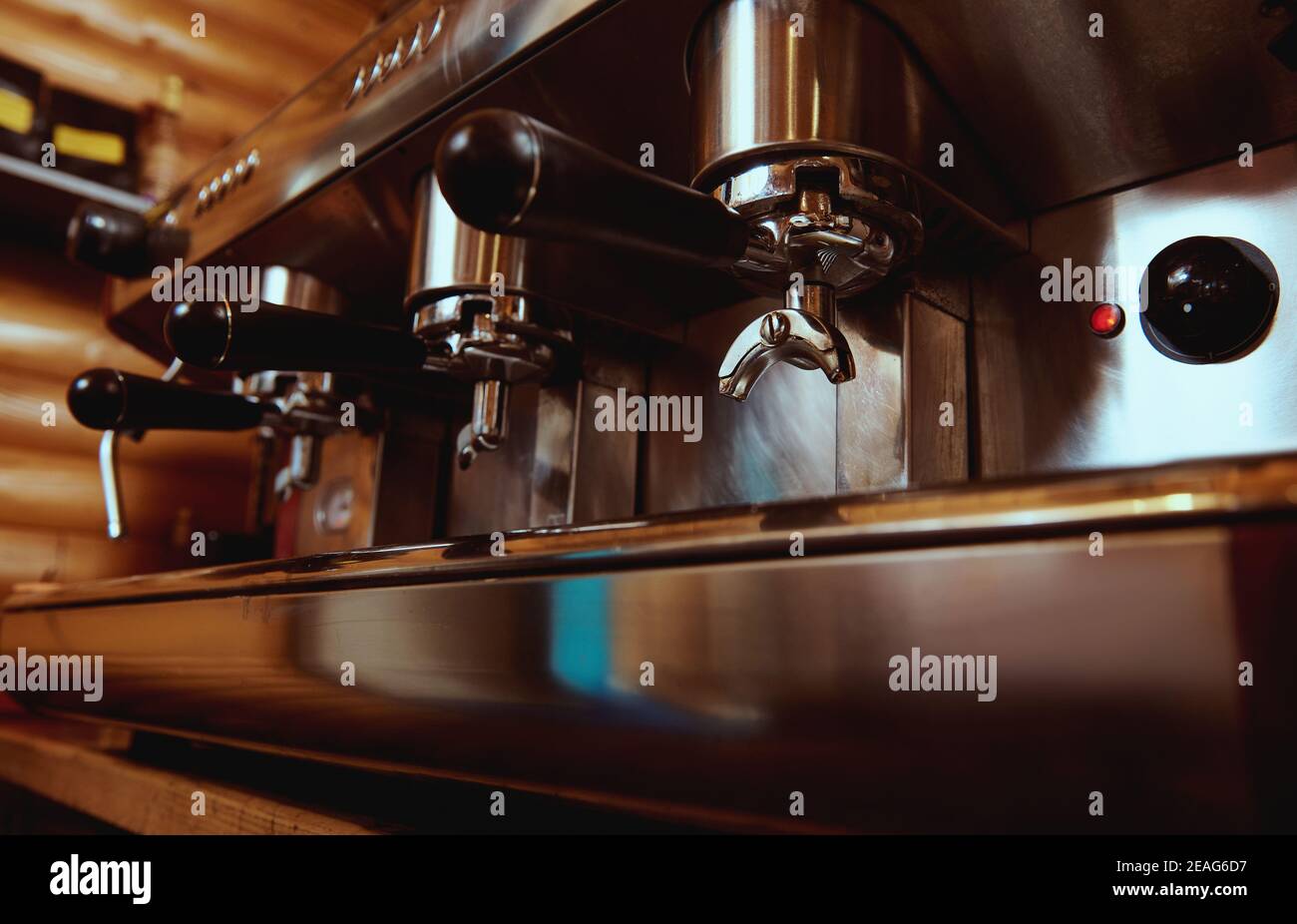 Espresso machine in bar, restaurant. Professional coffee machine ...