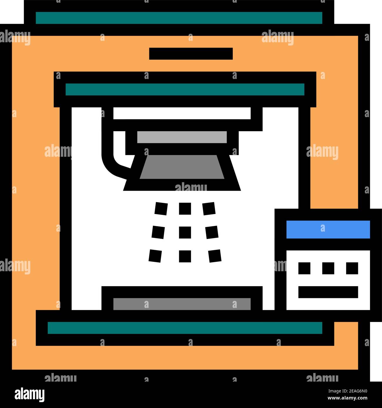 sandblasting machine color icon vector illustration Stock Vector Image ...