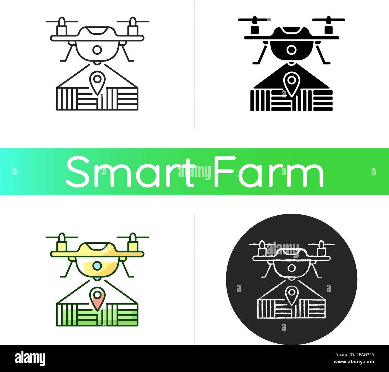 Smart drone linear icon Stock Vector Images - Alamy