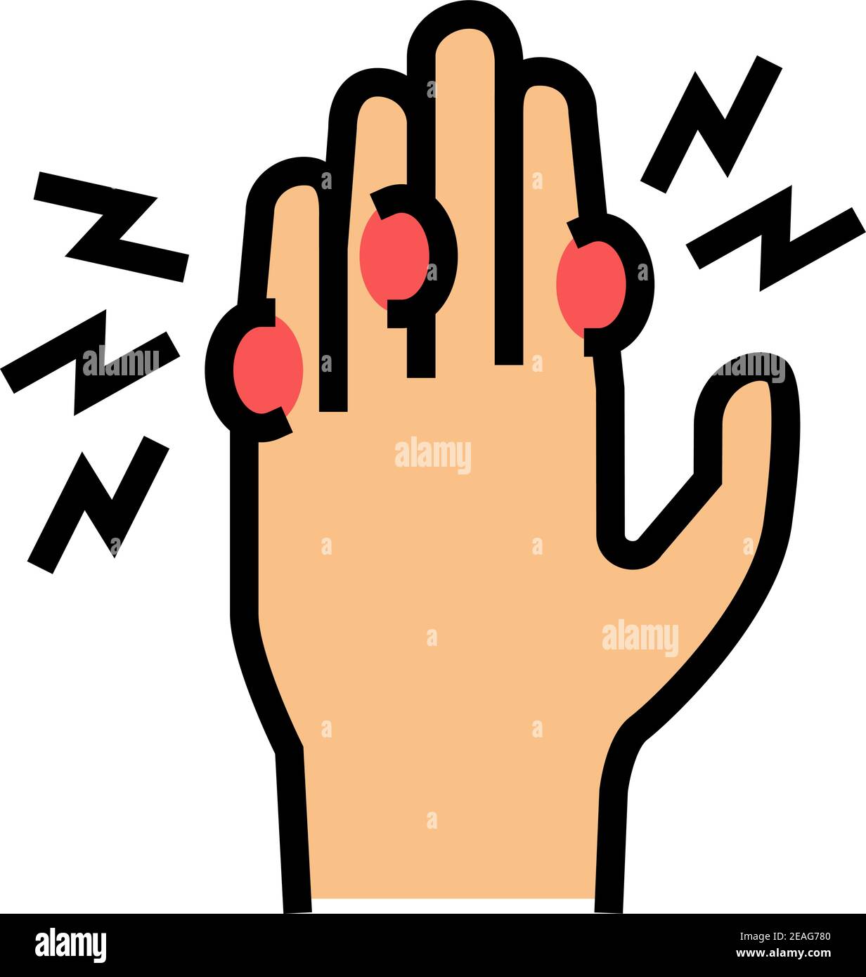 pain in fingers color icon vector illustration Stock Vector Image & Art ...