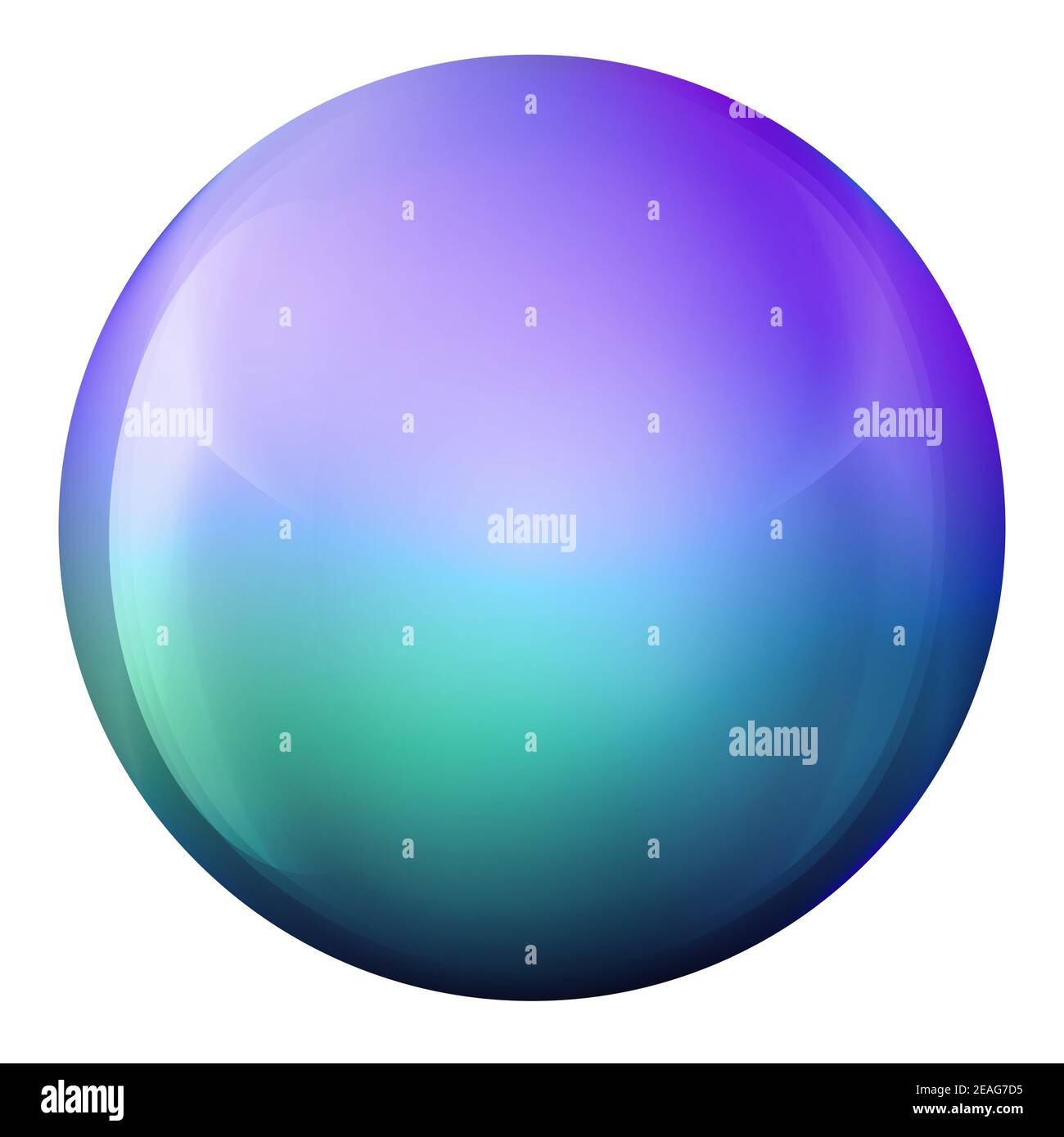 Glass colorful ball or precious pearl. Glossy realistic ball, 3D ...