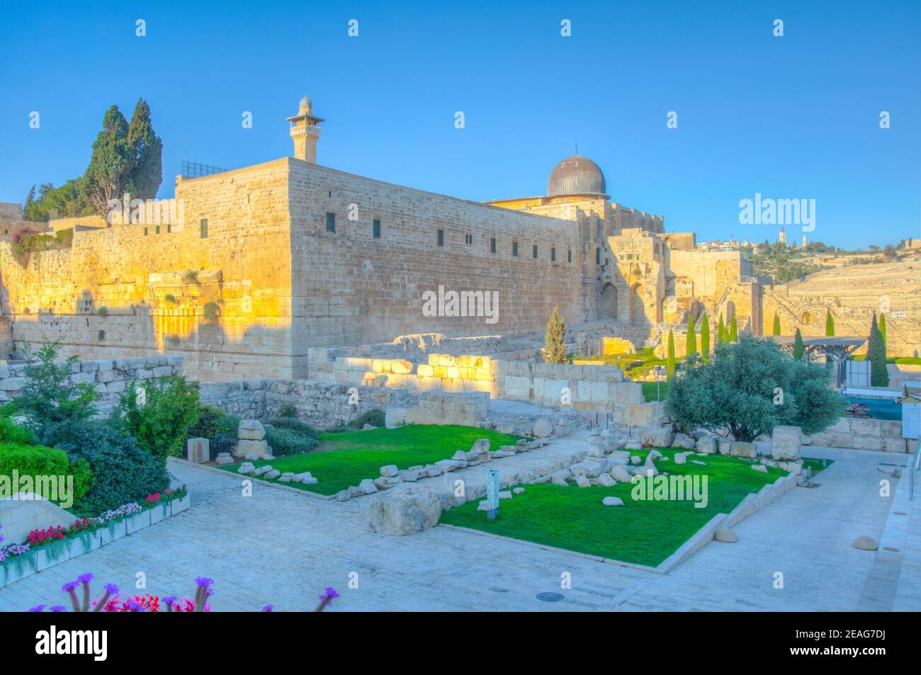 Western wall excavations at the old town of Jerusalem, Israel Stock ...