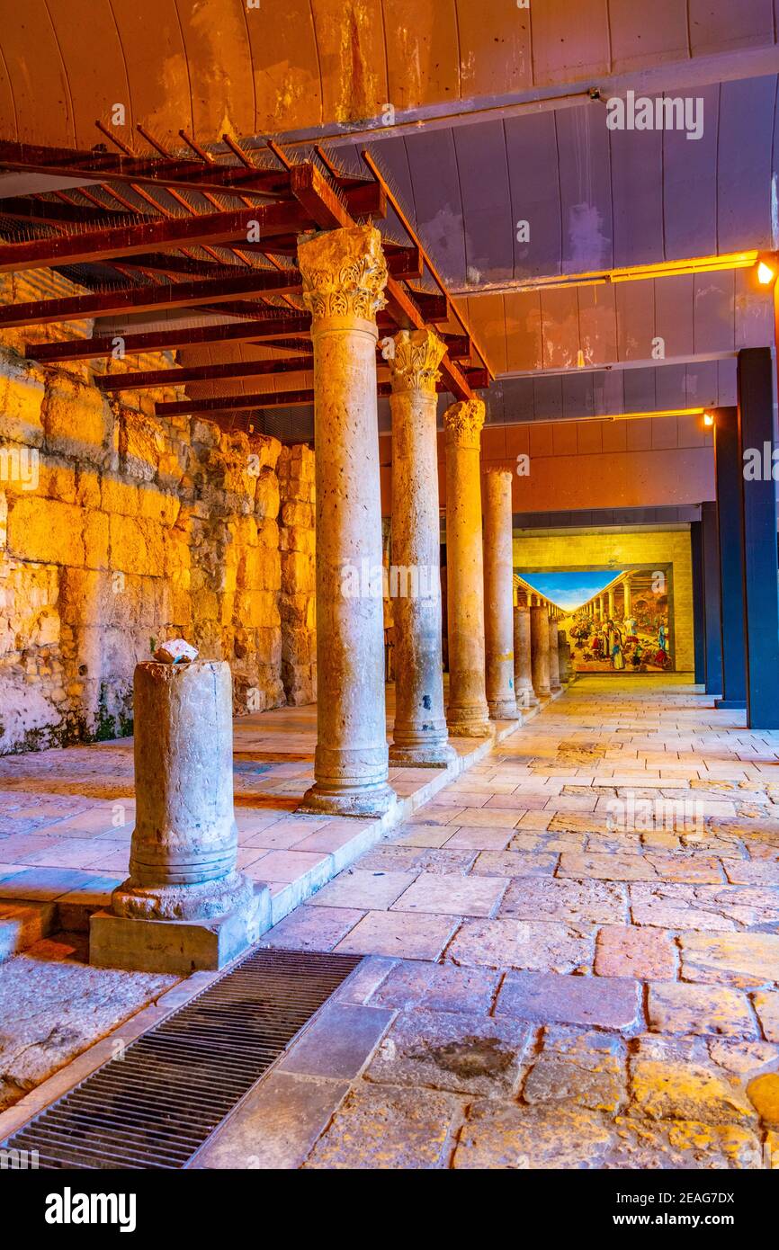Ruins of roman street called cardo in Jerusalem, Israel Stock Photo - Alamy