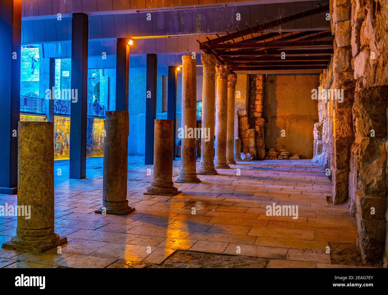Ruins of roman street called cardo in Jerusalem, Israel Stock Photo - Alamy