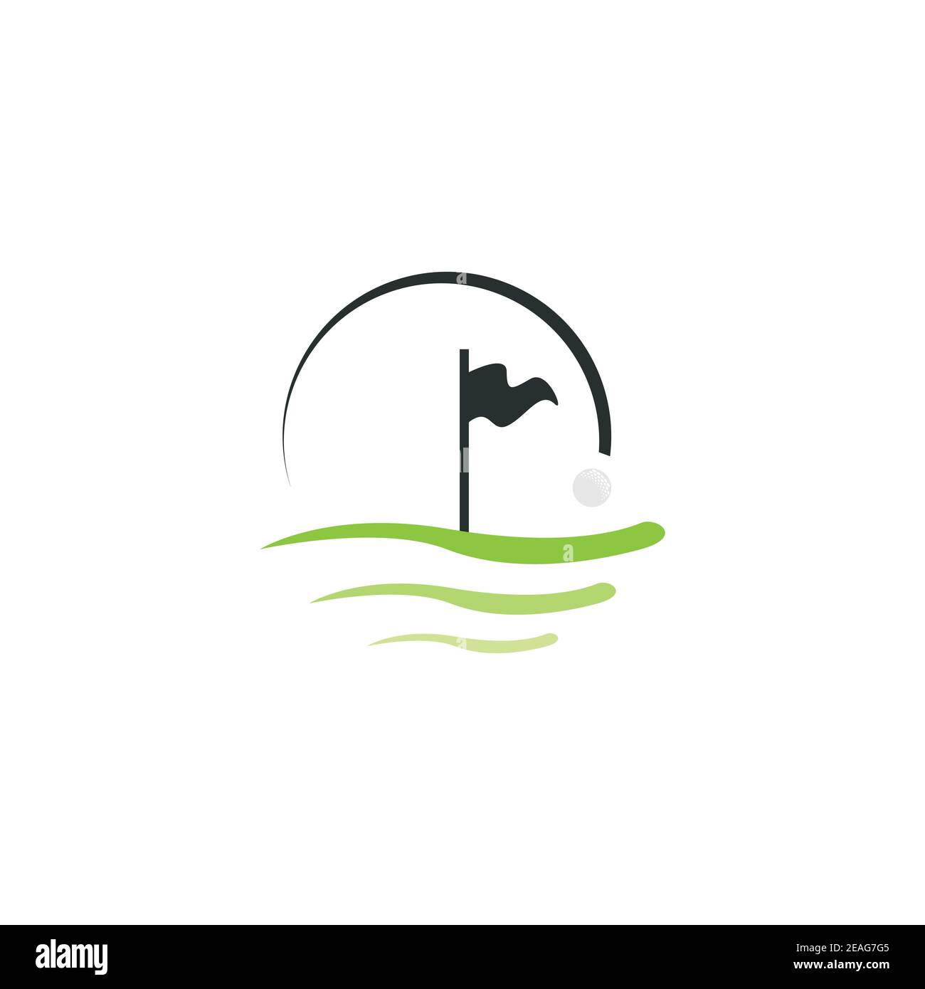Golf sport course field community logo design vector image. Golf club ...