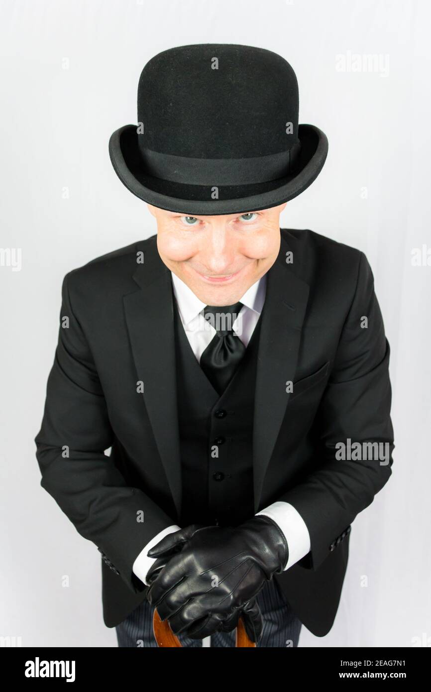 Bowler Hat Man Umbrella High Resolution Stock Photography and Images ...