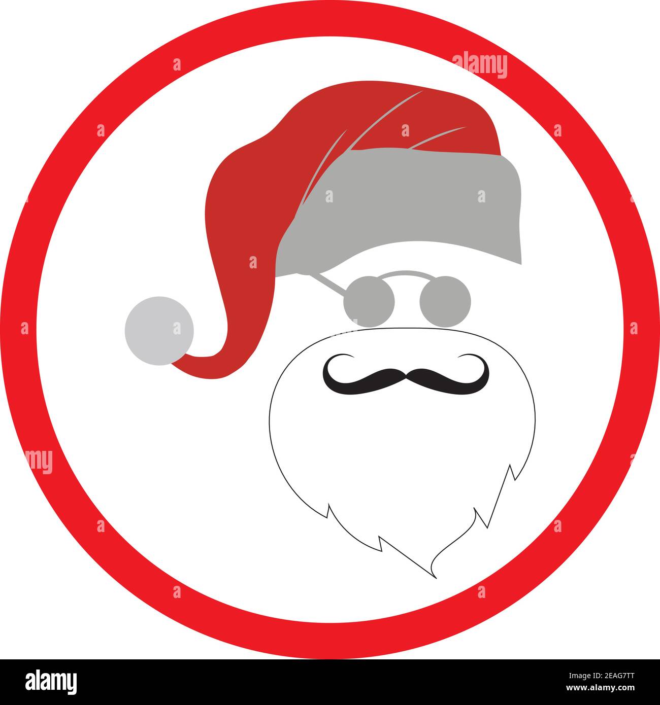 santa claus vector icon logo illustration design template Stock Vector ...