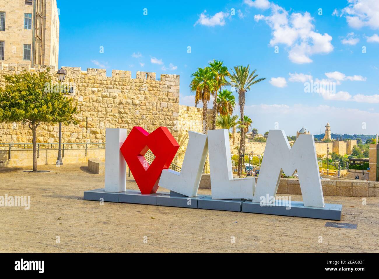 I love Jerusalem sign in Israel Stock Photo - Alamy