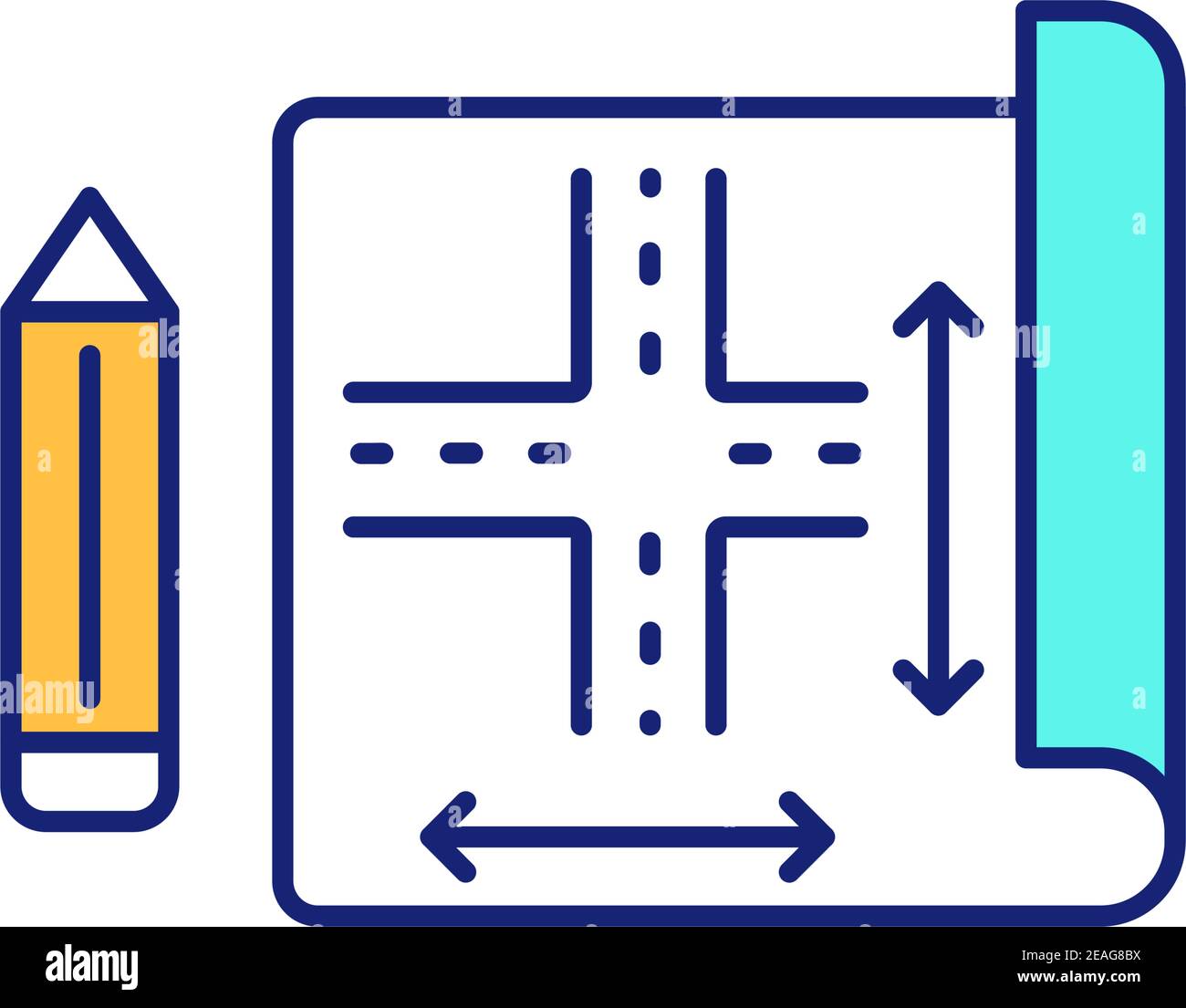 Civil engineering blueprint Stock Vector Images - Alamy