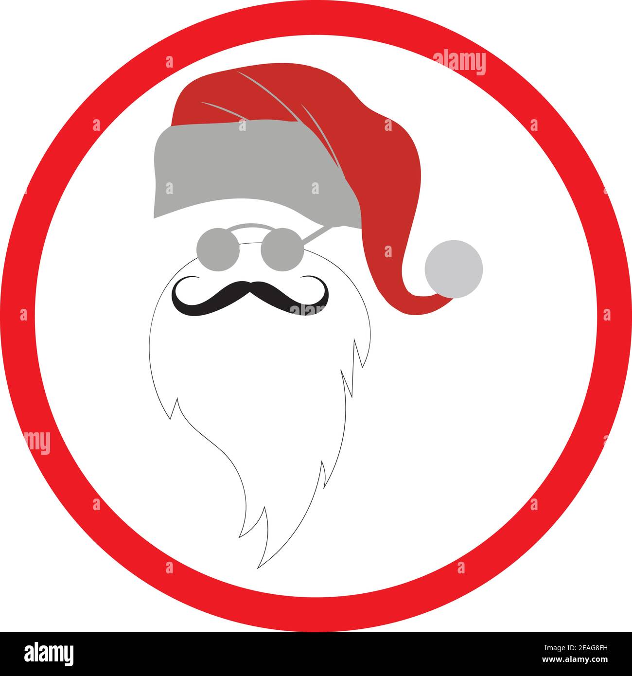 santa claus vector icon logo illustration design template Stock Vector ...