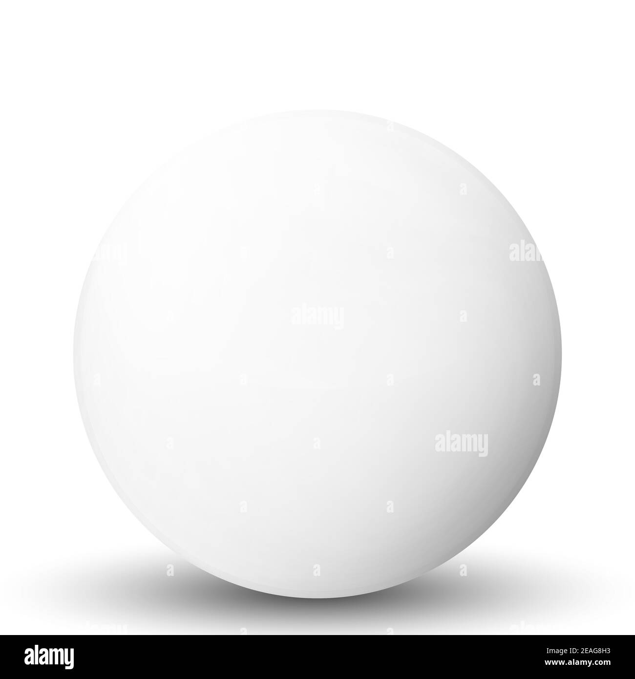 Glass white ball or precious pearl. Glossy realistic ball, 3D abstract ...