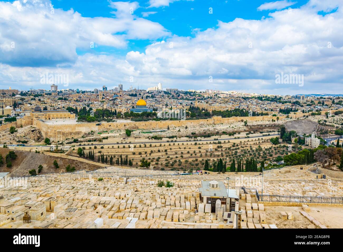 Jerusalem viewed from the mount of olives, Israel Stock Photo - Alamy