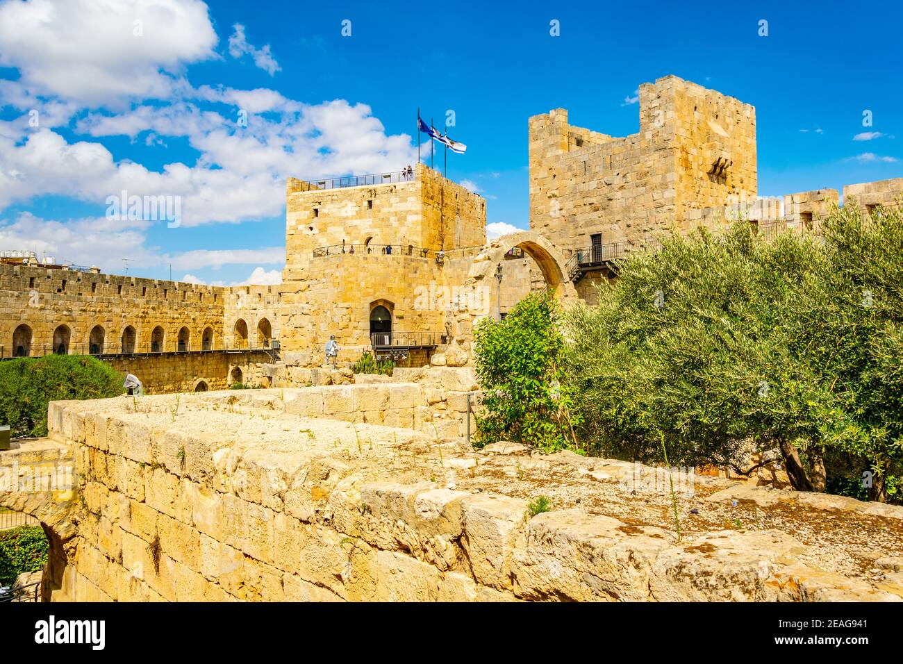 Inner courtyard of the tower of David in Jerusalem, Israel Stock Photo ...