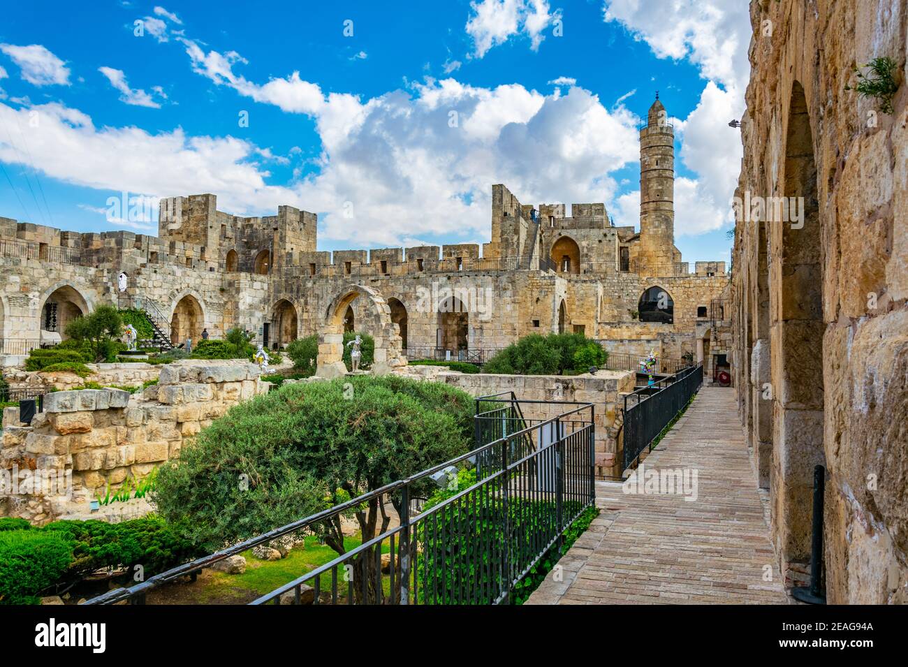 Inner courtyard of the tower of David in Jerusalem, Israel Stock Photo ...