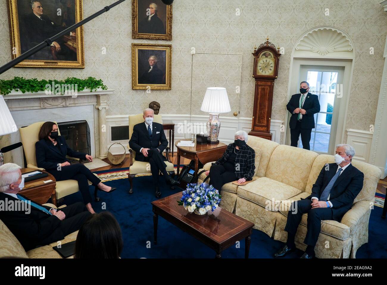 President Joe Biden, Vice President Kamala Harris and Secretary of the ...