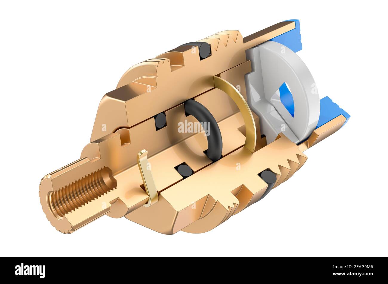 Cross-section of Standard Washer Tap Valve Headwork Compression gland ...