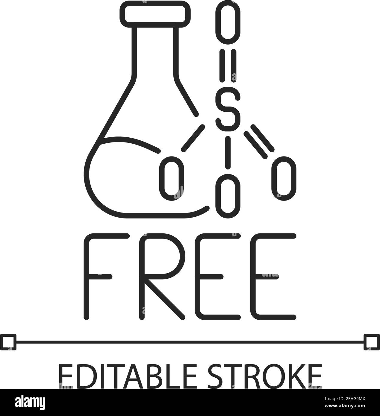 Sulfate free linear icon Stock Vector Image & Art - Alamy