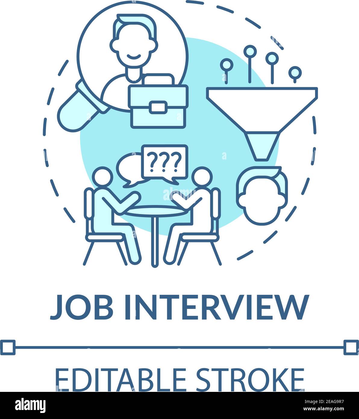 Meeting with potential employer concept icon Stock Vector Image & Art ...