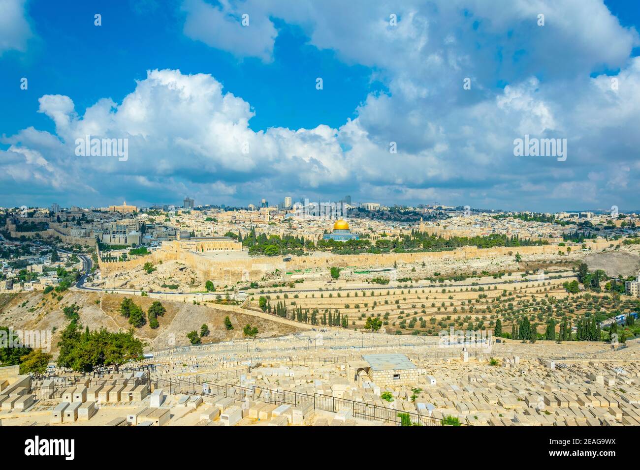 Jerusalem viewed from the mount of olives, Israel Stock Photo - Alamy