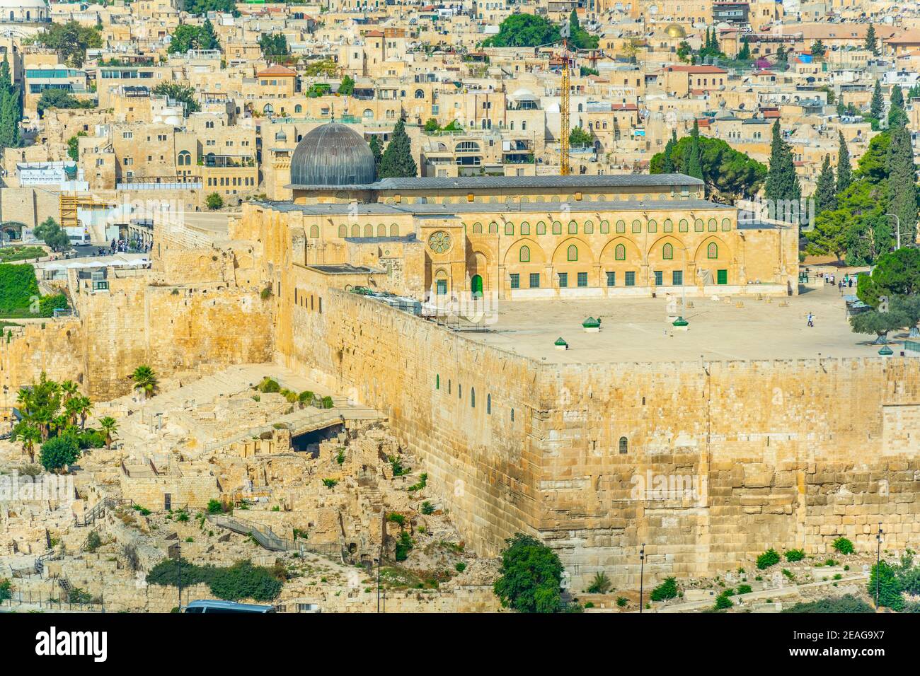 Aerial view of Al aqsa mosque in Jerusalem, Israel Stock Photo - Alamy