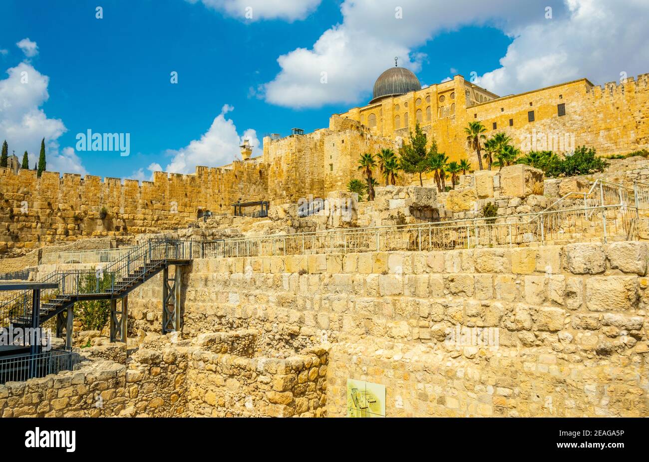 Western wall excavations at the old town of Jerusalem, Israel Stock ...