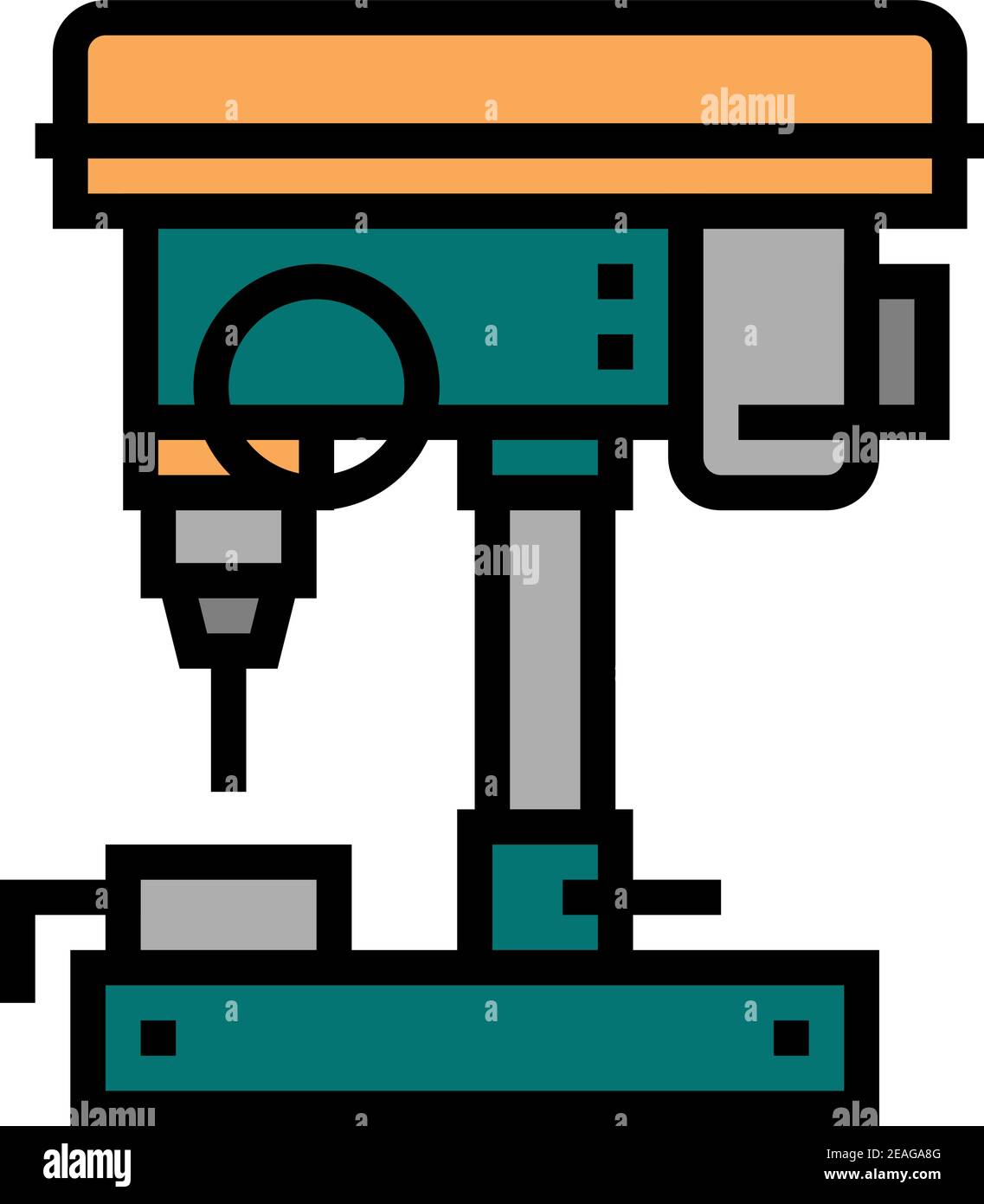 drilling machine color icon vector illustration Stock Vector Image ...