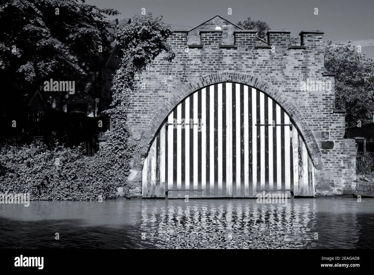 Old Boat House, housed Queen Victoria's Boat, Worsley, Manchester Stock ...