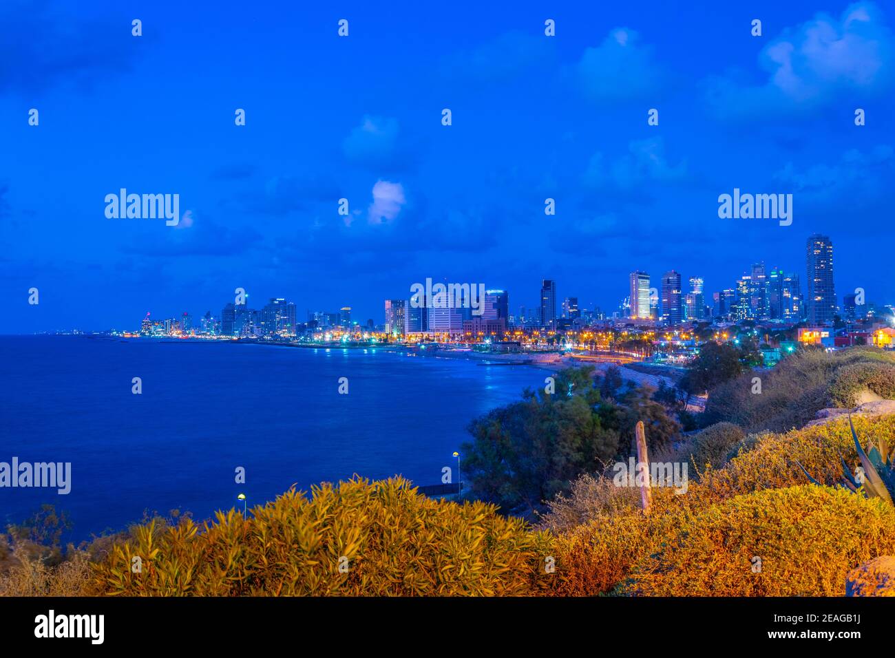 Sunset view of cityscape of Tel Aviv, Israel Stock Photo - Alamy