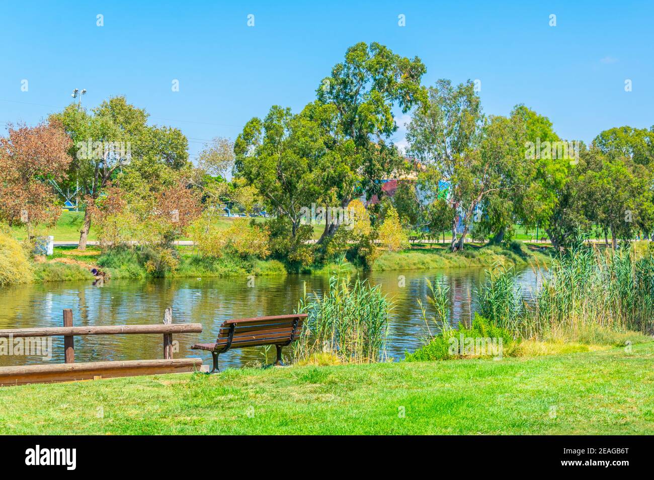 Yarkon river pasing through Tel Aviv, Israel Stock Photo - Alamy