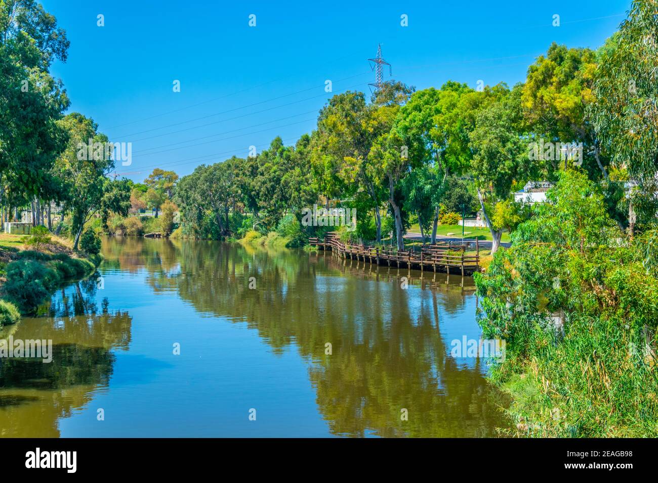 Yarkon river pasing through Tel Aviv, Israel Stock Photo - Alamy