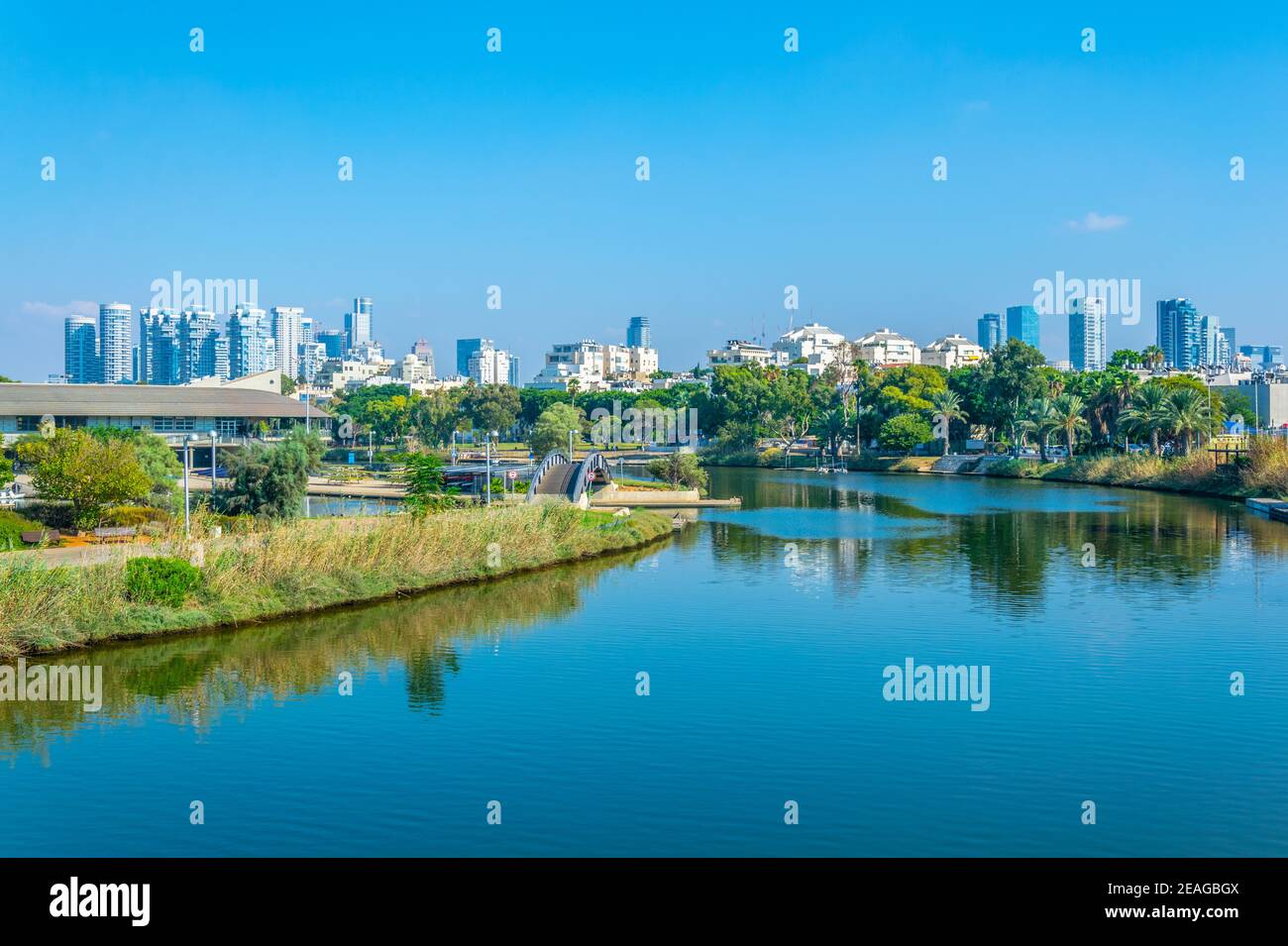 Yarkon river pasing through Tel Aviv, Israel Stock Photo - Alamy