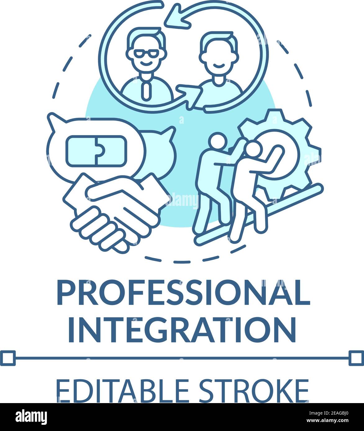 Process of combining parts concept icon Stock Vector Image & Art - Alamy