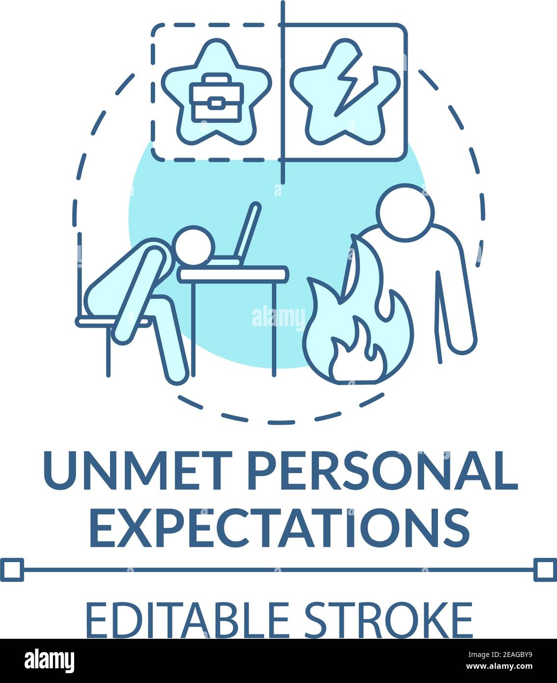 Emotional burnout concept icon Stock Vector Image & Art - Alamy