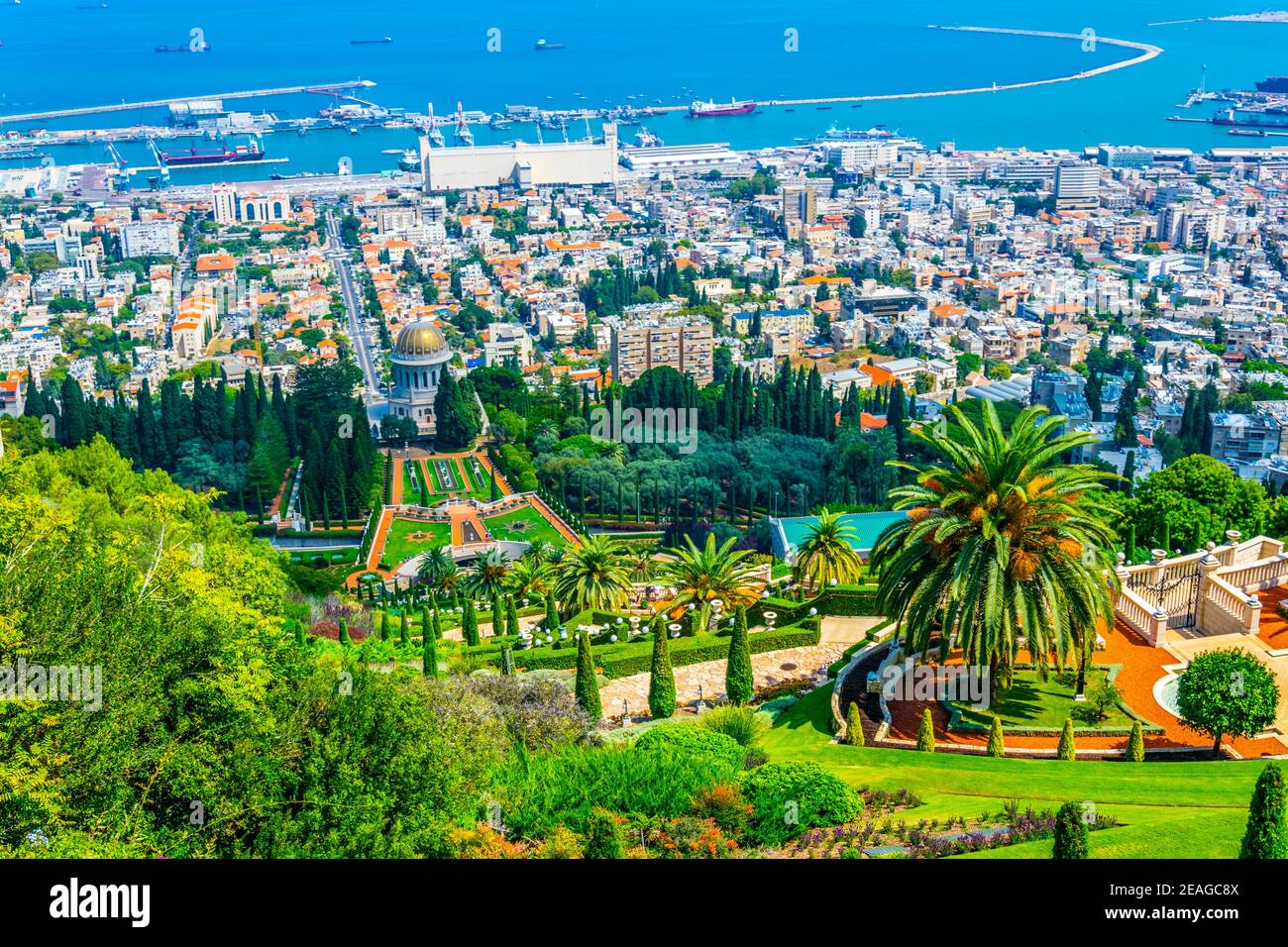Aerial view of Bahai gardens in Haifa, Israel Stock Photo - Alamy