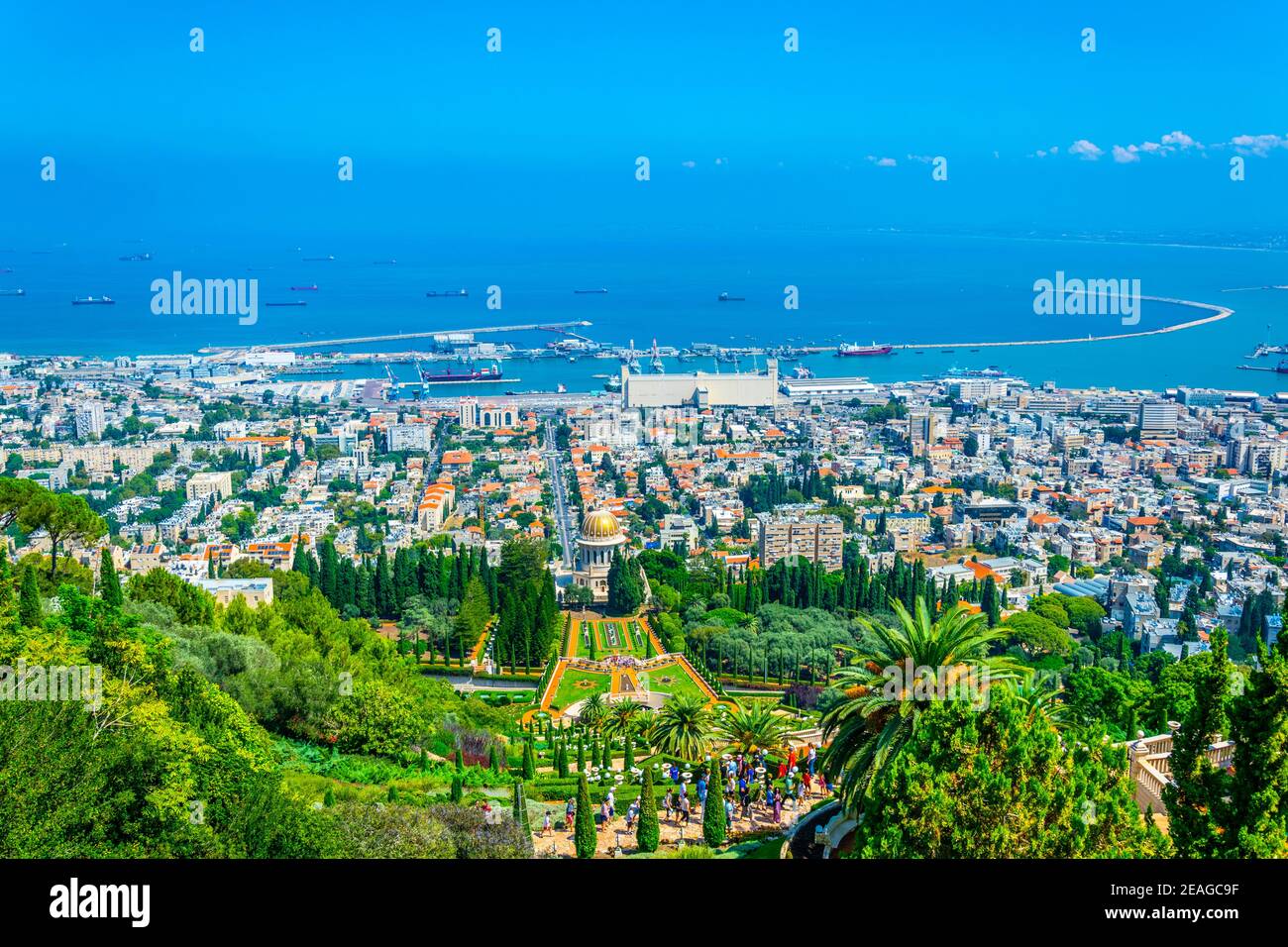 Aerial view of Bahai gardens in Haifa, Israel Stock Photo - Alamy