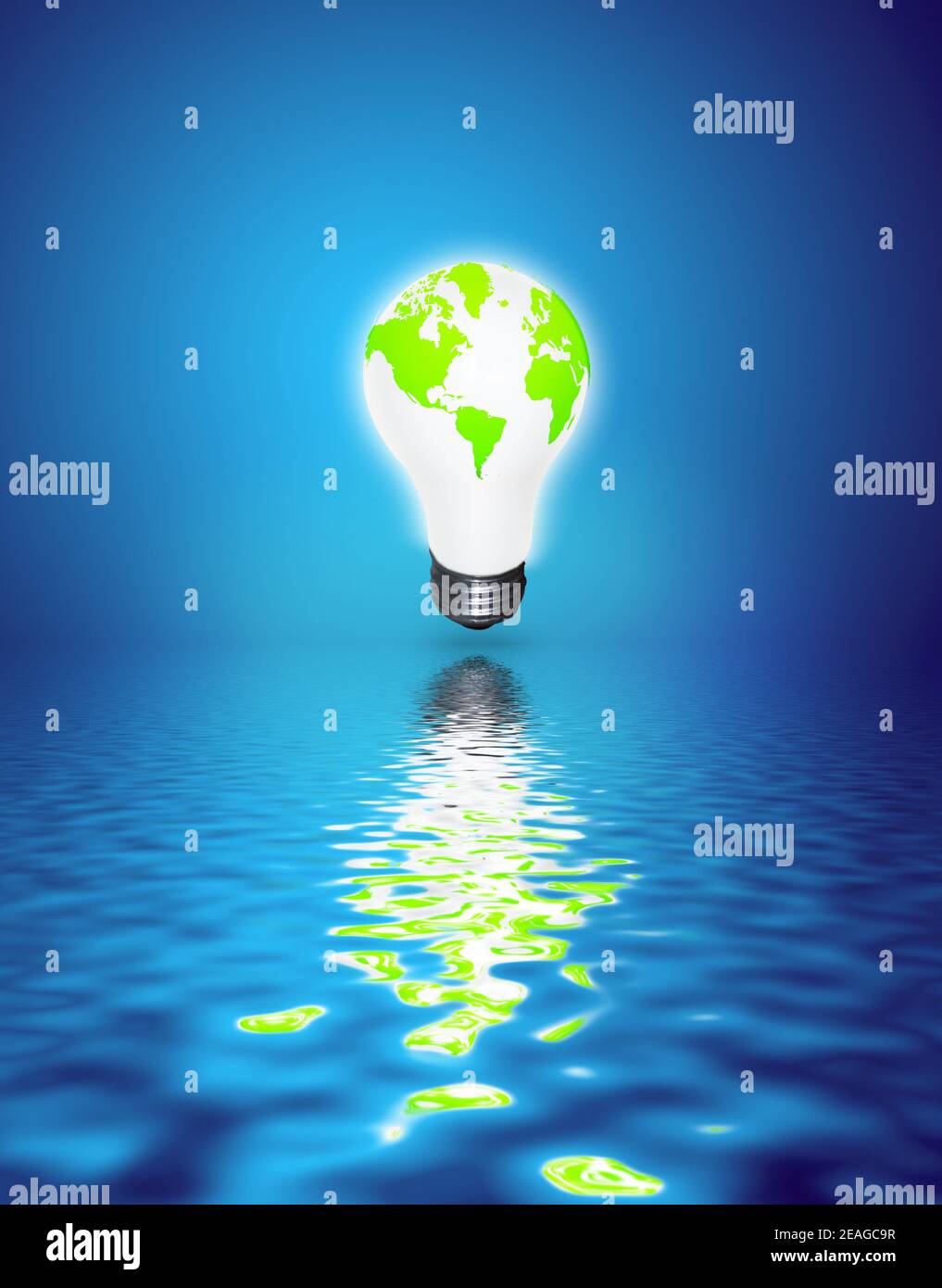 Earth Light Bulb. 3D rendering Stock Photo - Alamy
