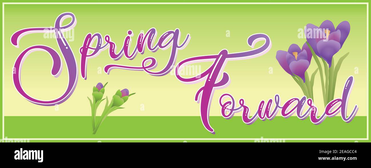 Spring Forward Banner Stock Photo - Alamy