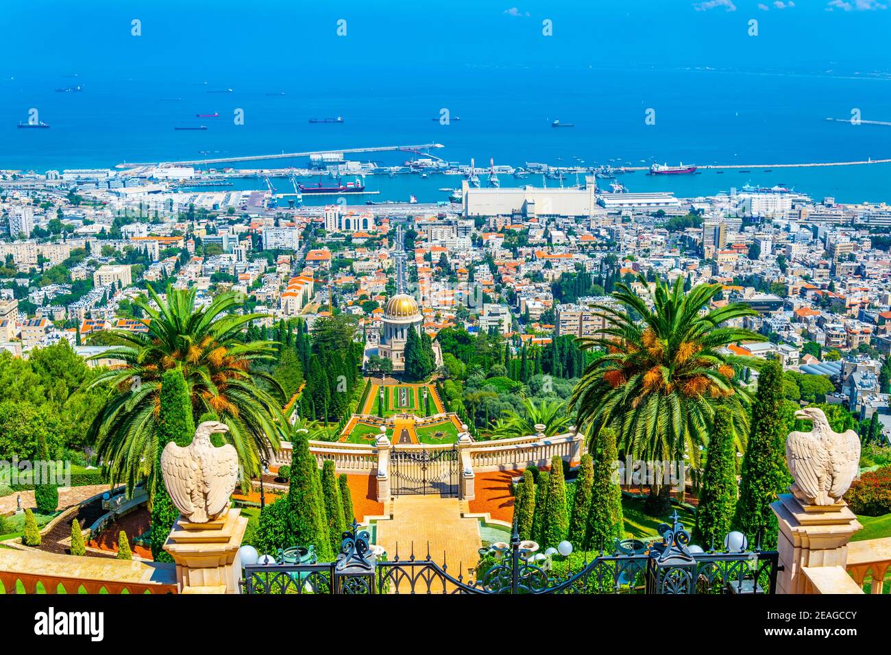 Aerial view of Bahai gardens in Haifa, Israel Stock Photo - Alamy