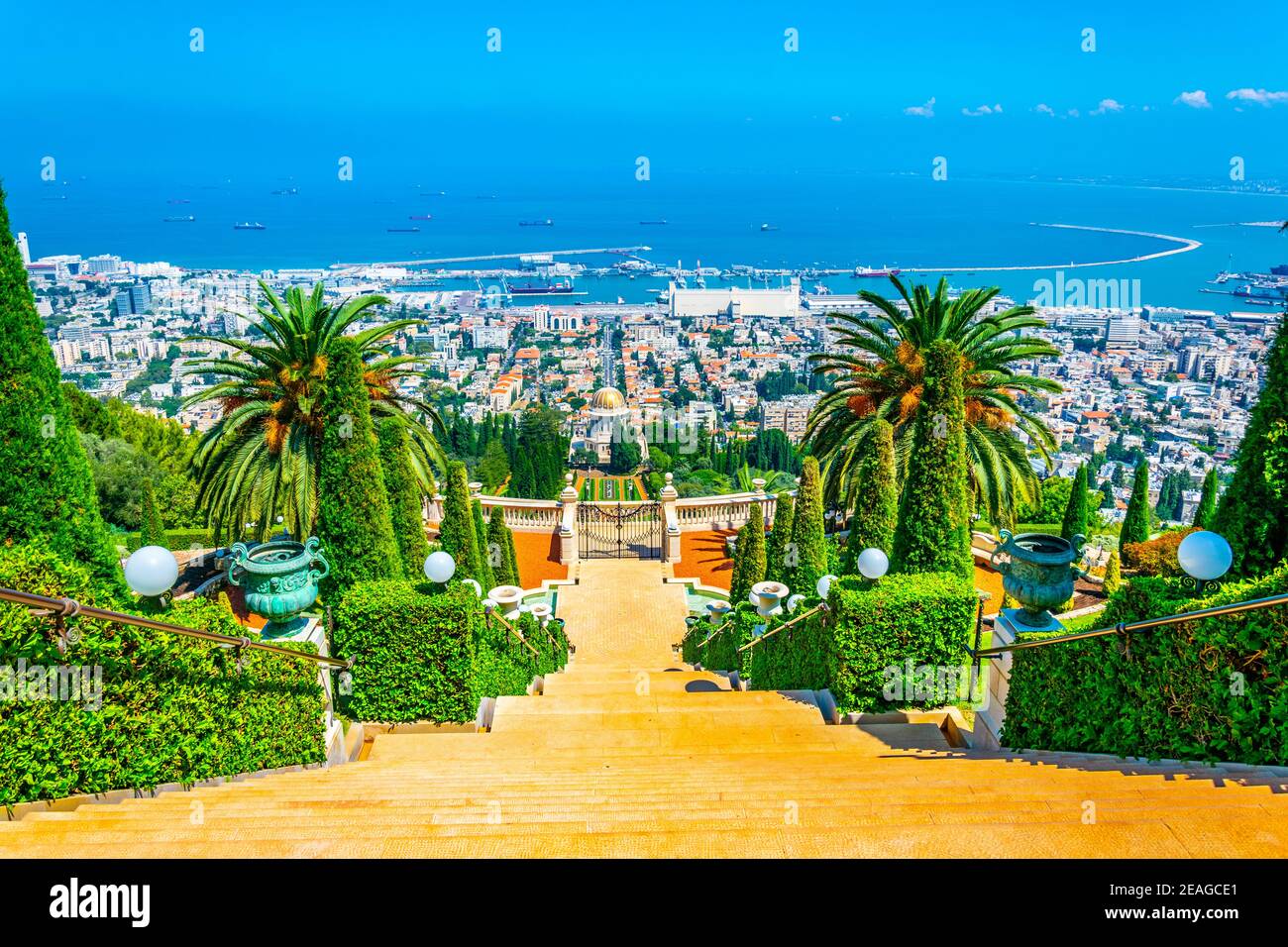 Aerial view of Bahai gardens in Haifa, Israel Stock Photo - Alamy