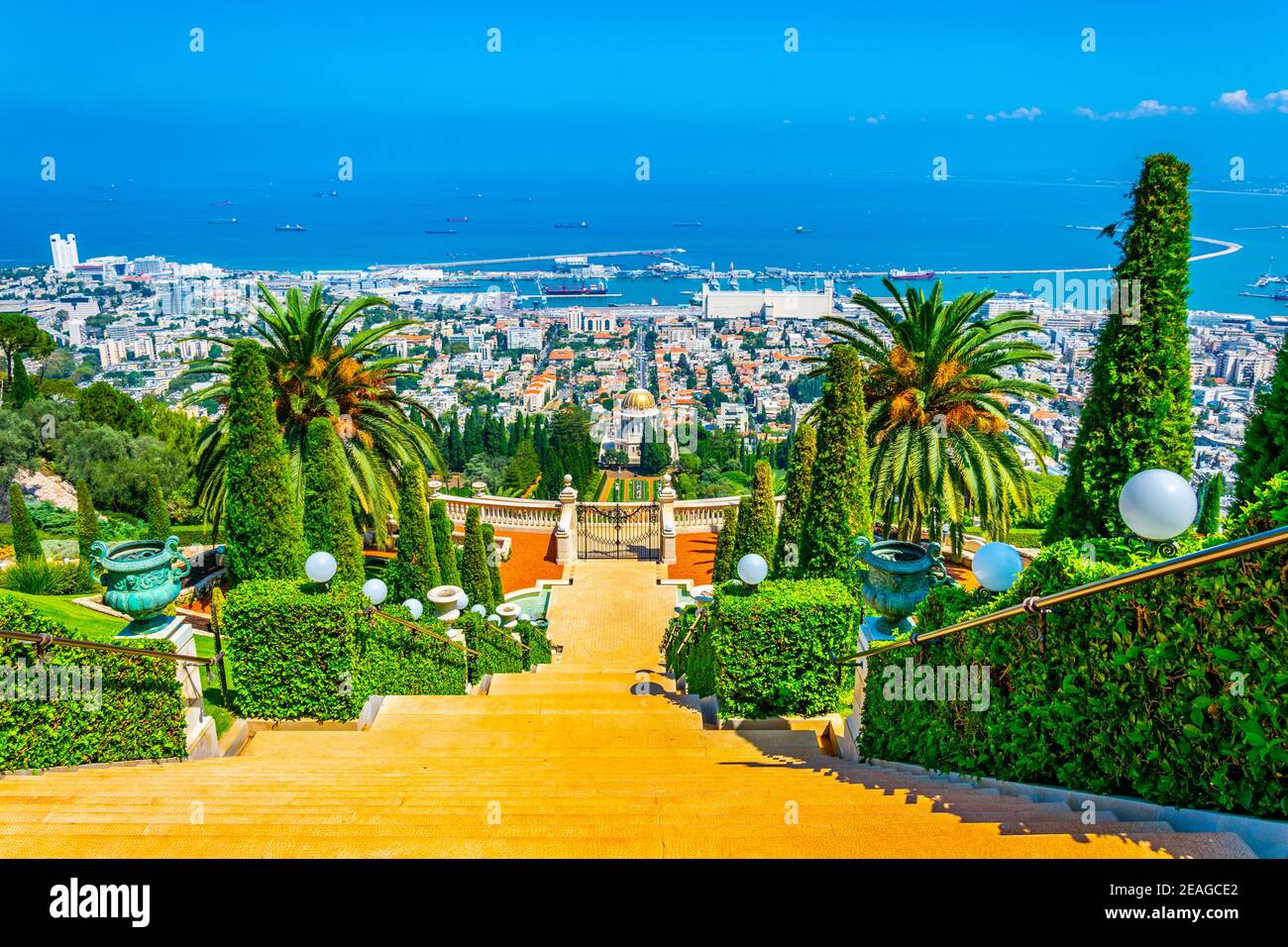 Aerial view of Bahai gardens in Haifa, Israel Stock Photo - Alamy