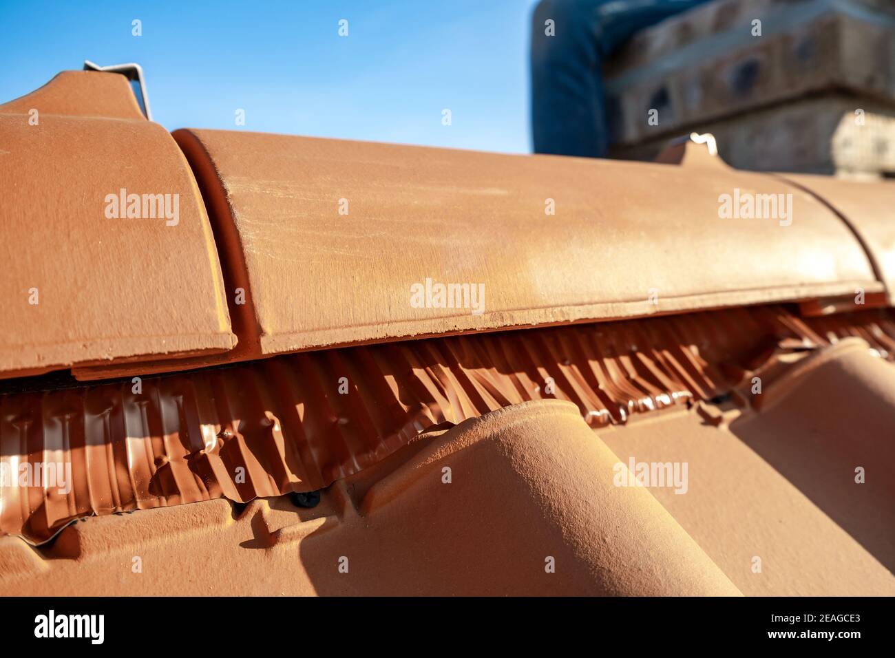 Roofing ridge tiles hi-res stock photography and images - Alamy