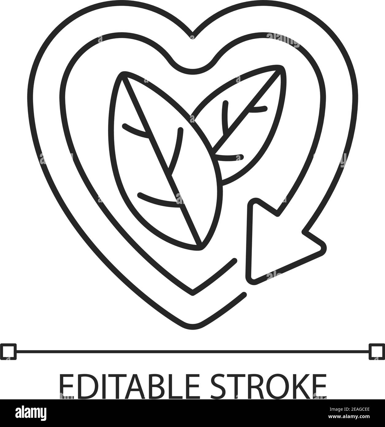 Please recycle sign linear icon Stock Vector Image & Art - Alamy